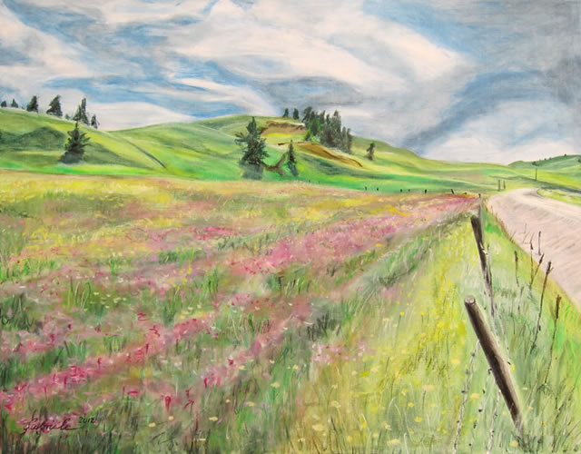 Oil Pastels / Flower-Field.jpg